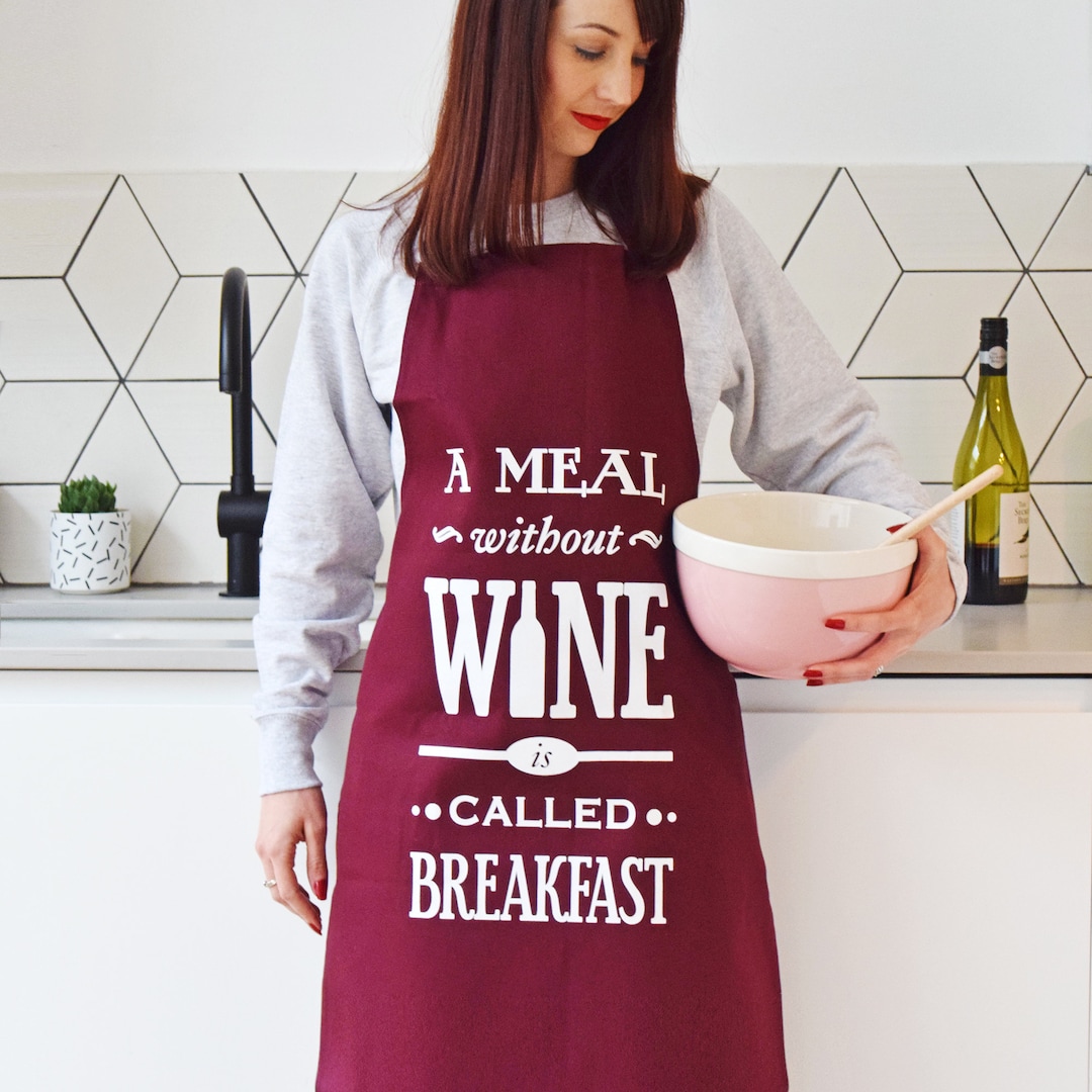 Wine Apron, A Meal Without Wine, Wine Quote, Apron, Womens Apron, Funny ...