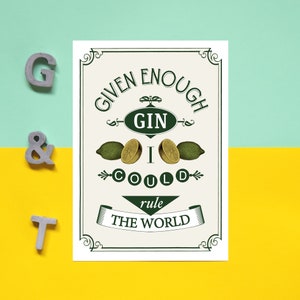 Funny Gin Quote Print, Gin Quote, Gin and Tonic, Gin, Gin Poster, Gin ...