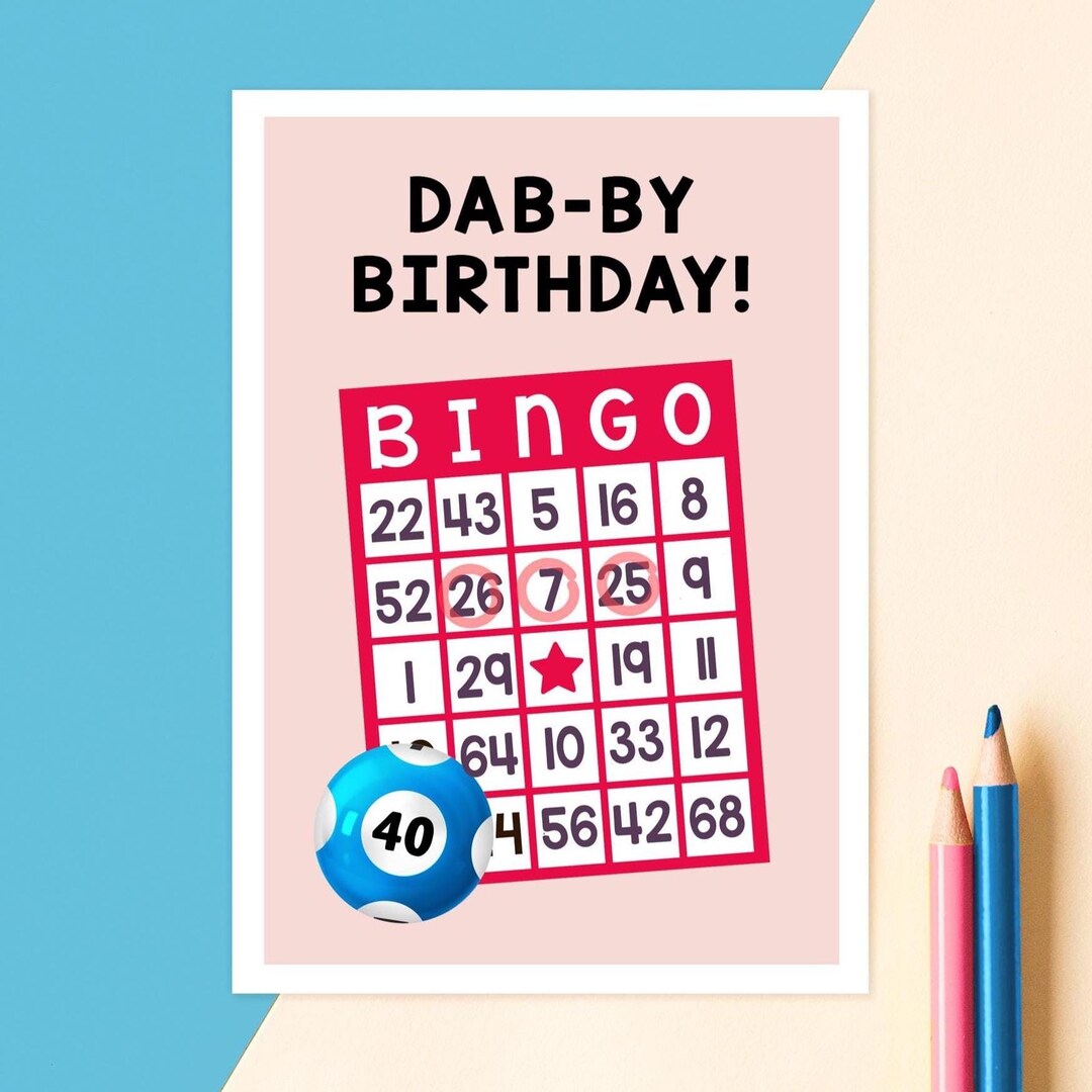 Personalised Bingo Birthday Card, Personalised Birthday Card, Custom ...