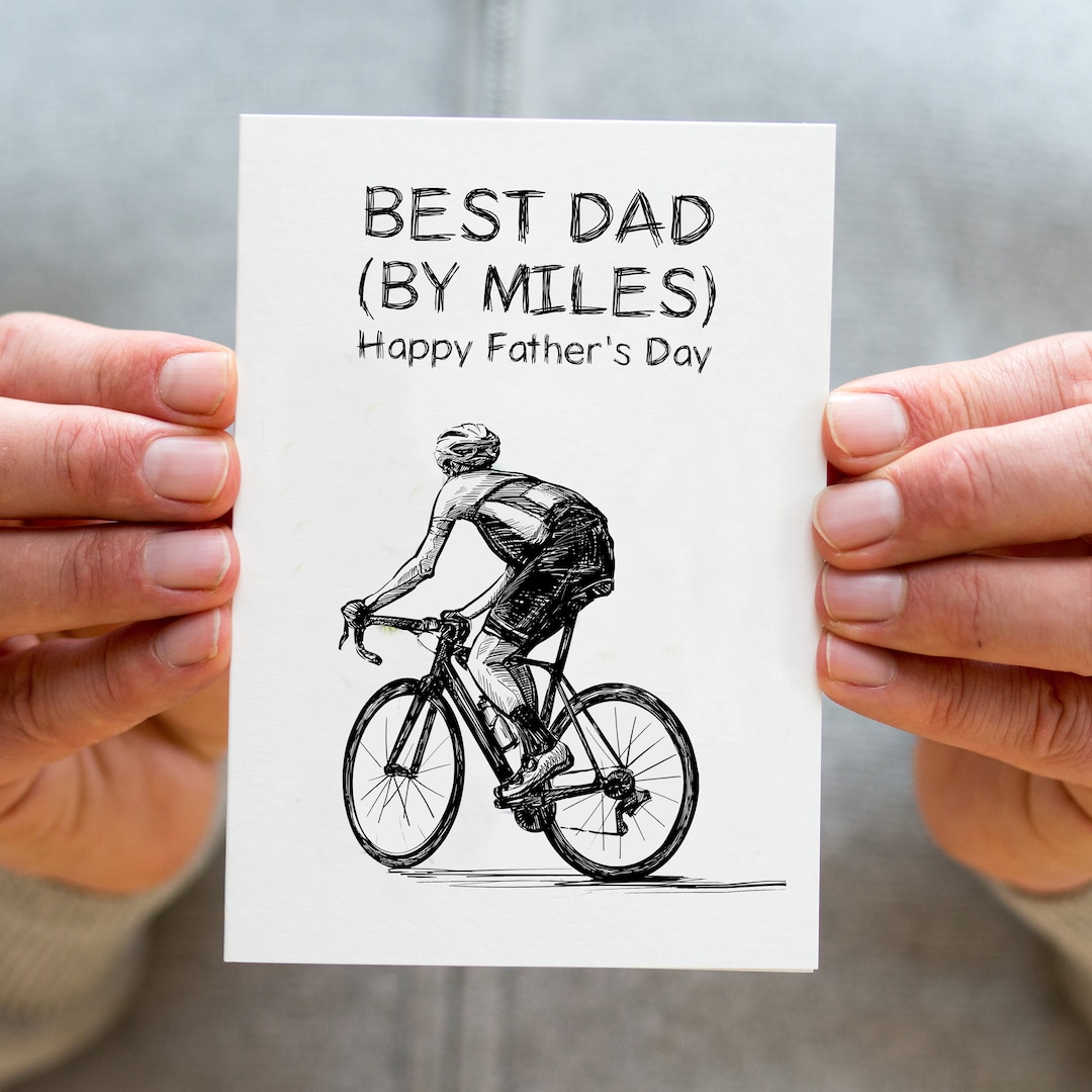 Cycling Father's Day Card, Cycling Card for Dad, Bicycle Father's Day ...