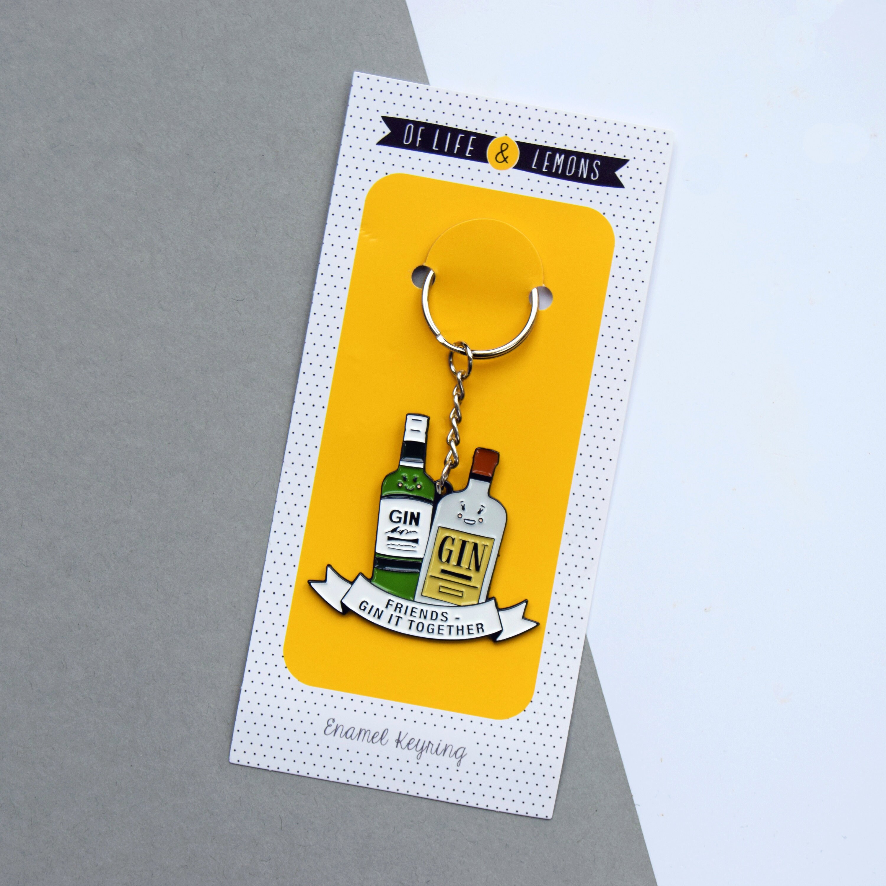 Gin It Together Friendship Keyring, Gin Keychain Gift for Friend, Gin ...