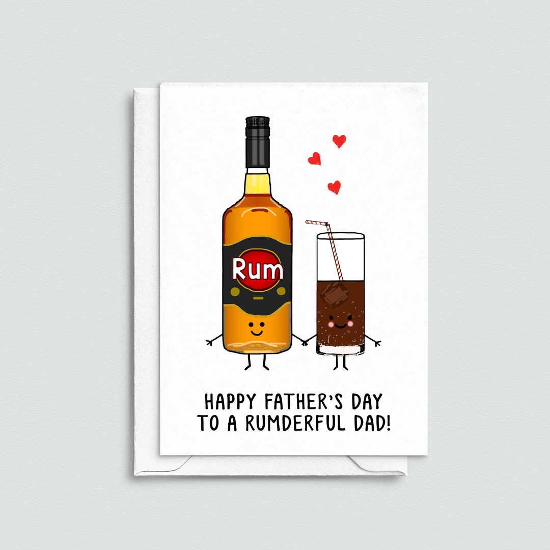 Rum Father's Day Card Rum Card for Dad Rum Lover Card - Etsy