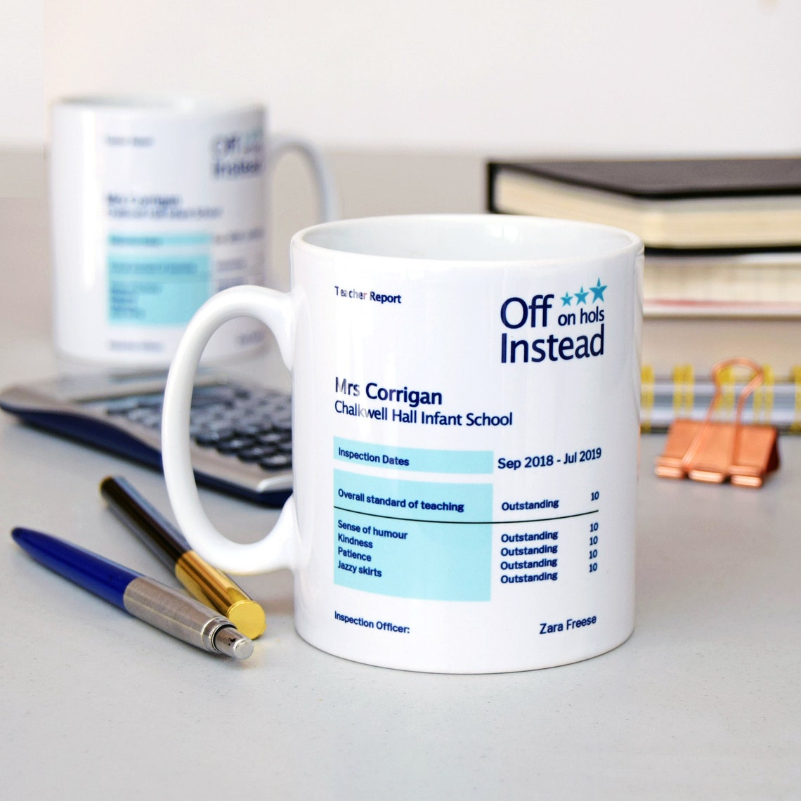 Personalised Teacher Report Mug, Personalised Mug, Personalised Gift ...