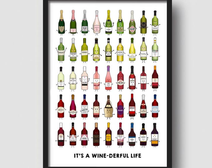 The Color of Wine - Art Print - Alcohol Wall Art - Wine Lover Poster ...