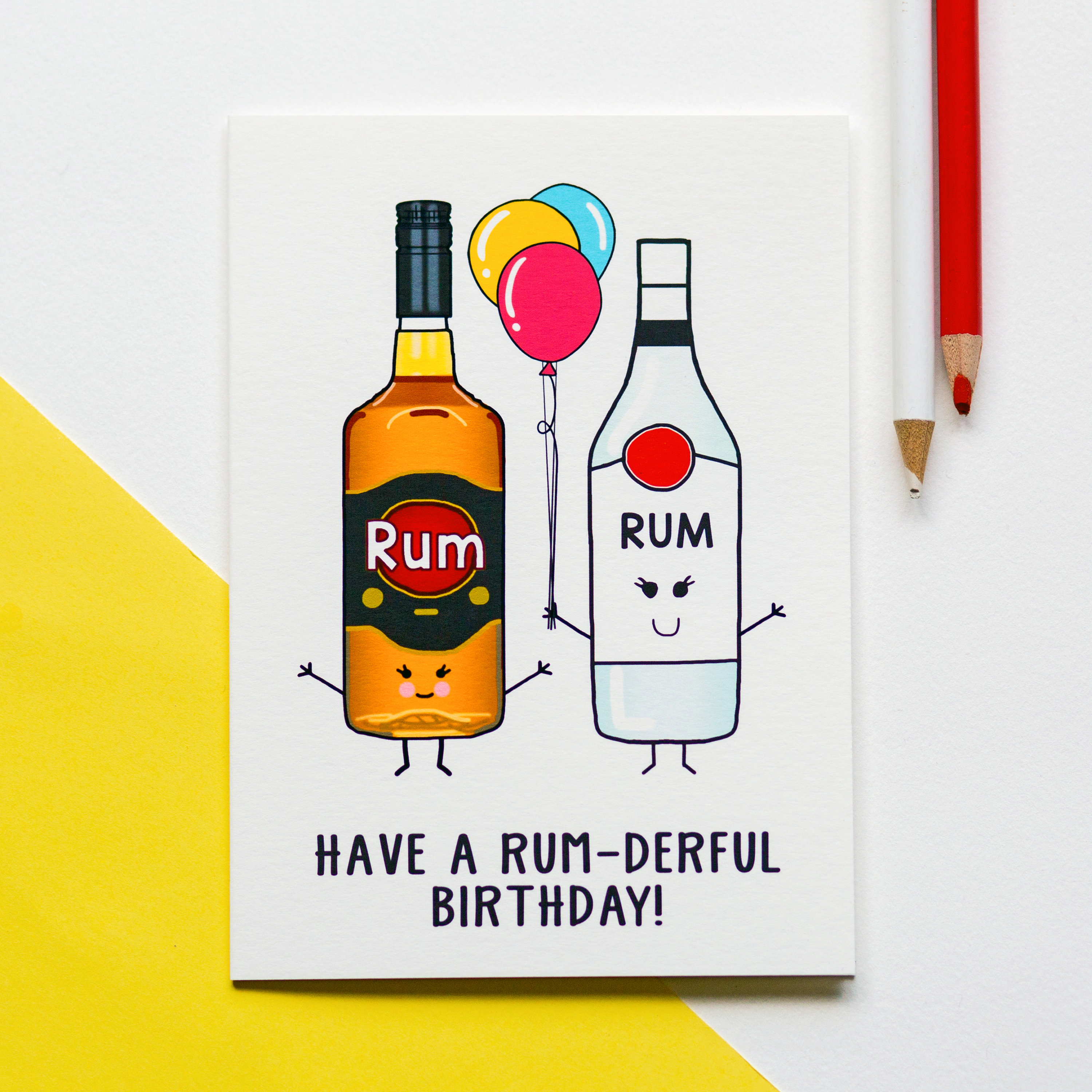 Funny Rum Birthday Card - Birthday Card - Card for Friend - Birthday ...