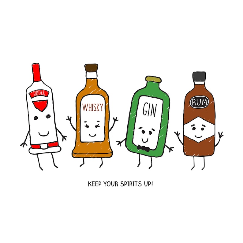 Lustige Alkohol Druck lustige Schnaps Zeichen Gin Druck | Etsy