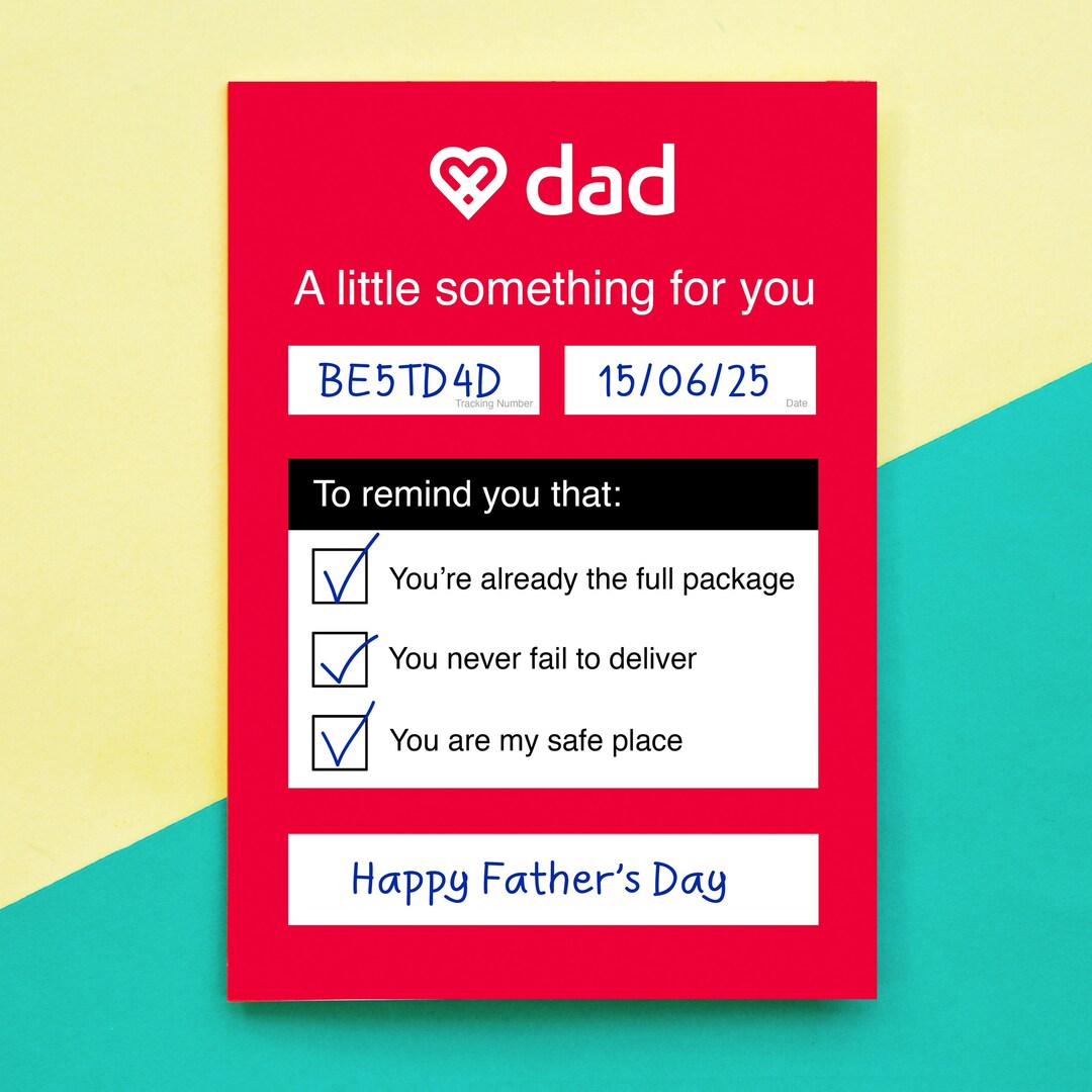 Delivery Themed Father's Day Card, Missed Delivery Card, Pun Father's ...