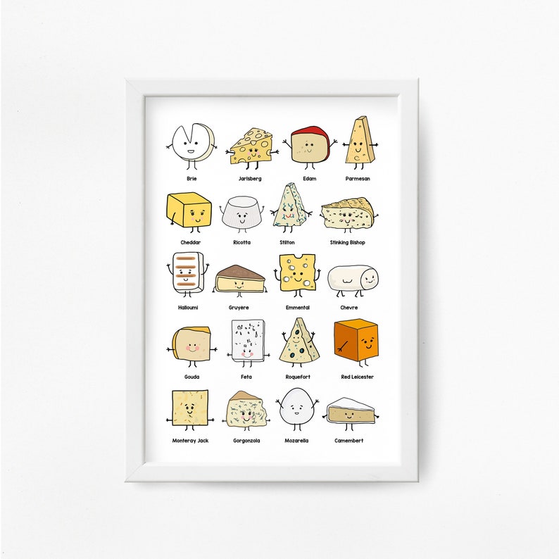 Cheese Collection Cheese Montage Cheese Print Cheese Gift - Etsy UK