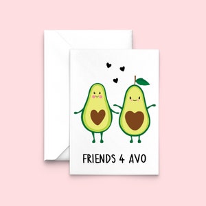 SALE* Friends Forever Card, Avocado Card, Card for Friend, Best Friend ...