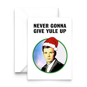 Funny Rick Astley Christmas Card, 80's Christmas Card, Rickroll, Funny ...
