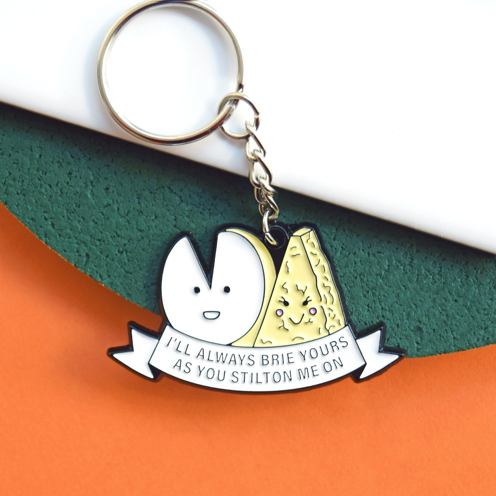 Funny Cheese Keyring Cheese Keychain Anniversary Gift - Etsy UK