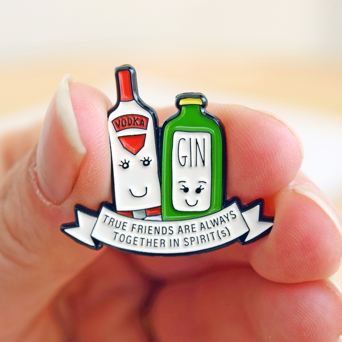 Vodka and Gin Enamel Pin Gin Pin Best Friend Gift - Etsy UK