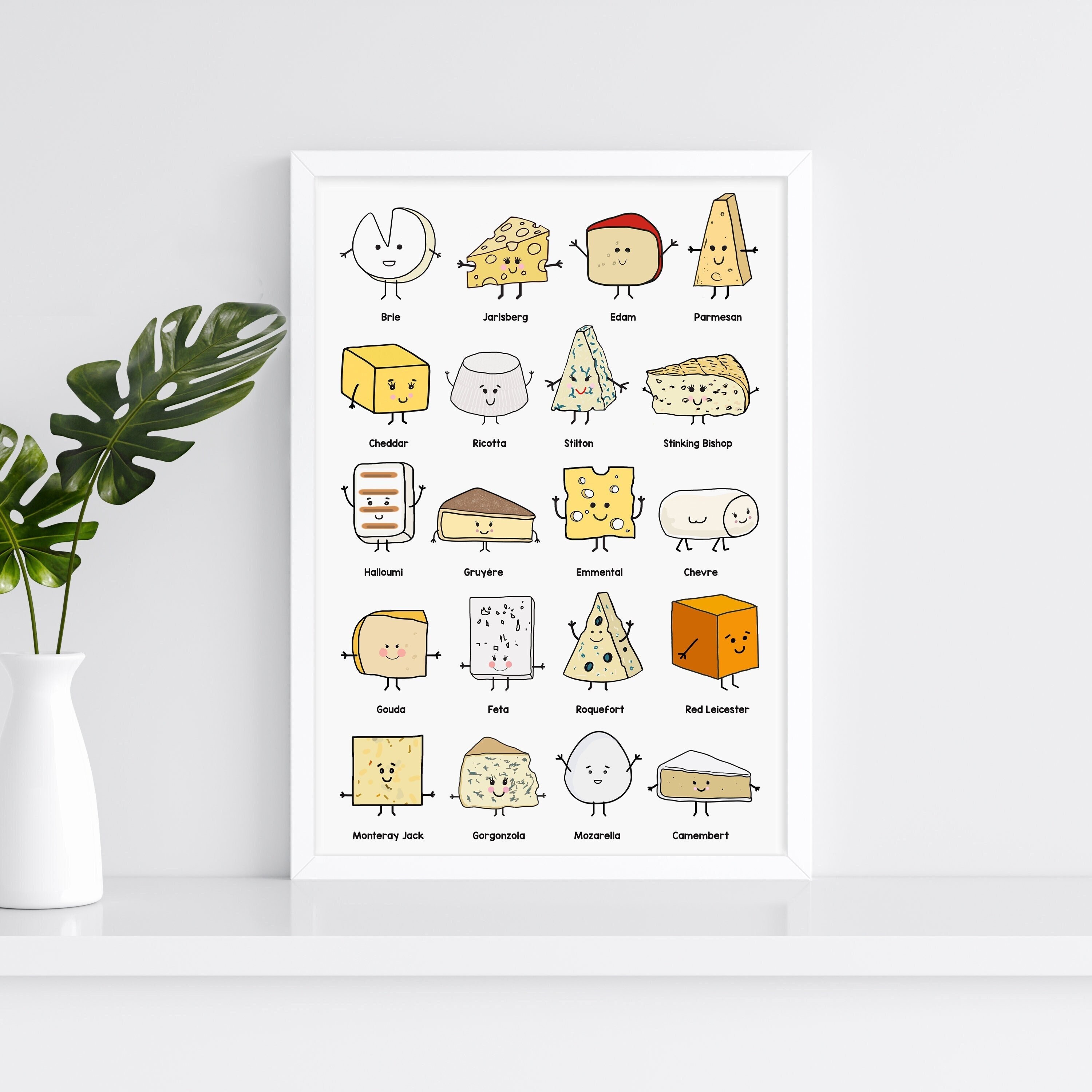 Cheese Collection Cheese Montage Cheese Print Cheese Gift - Etsy UK