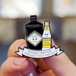 Gin & Tonic Enamel Pin, Gin Pin, Best Friend Gift, Friendship Pin ...