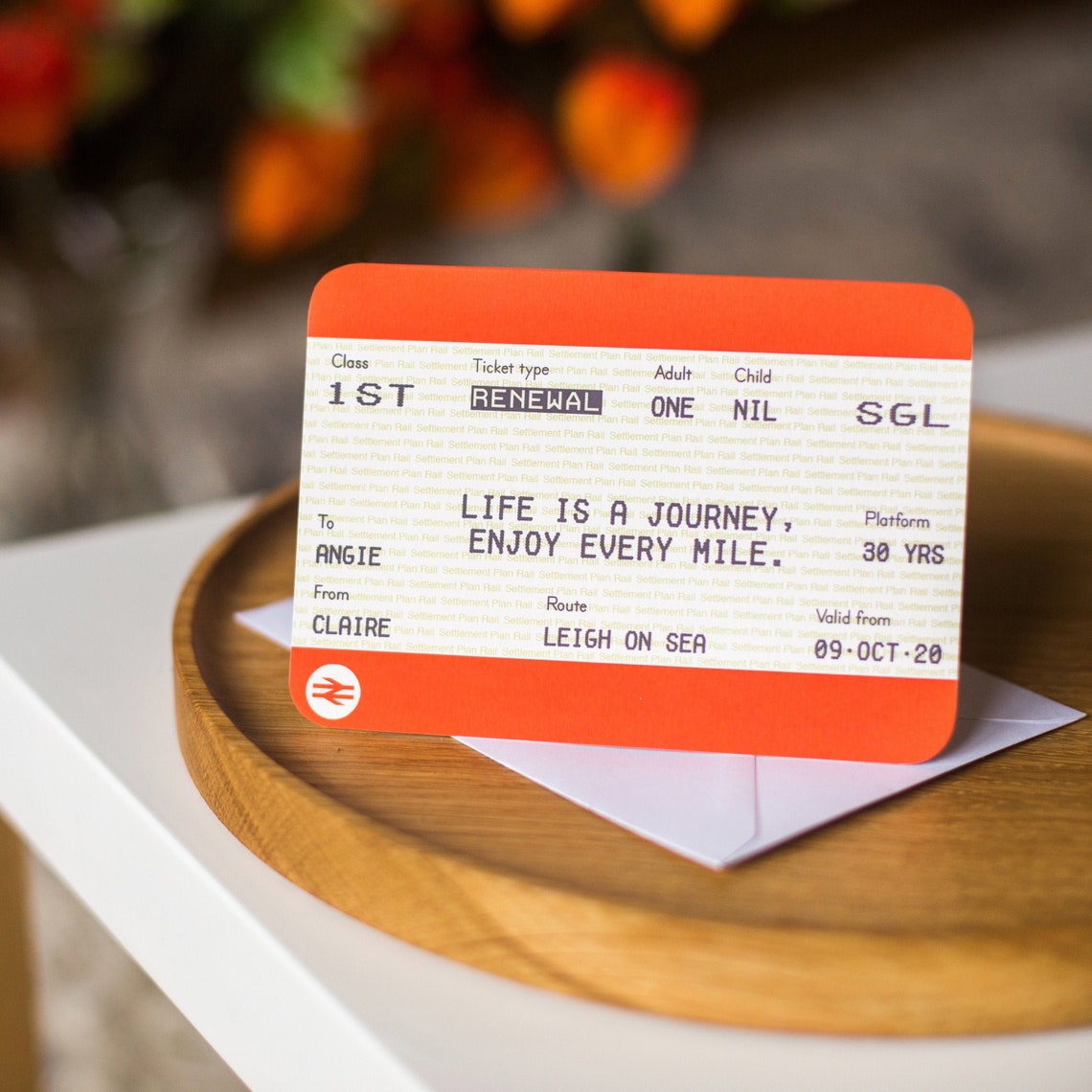 Personalised Train Ticket Birthday Card, Train Ticket, Birthday Card ...