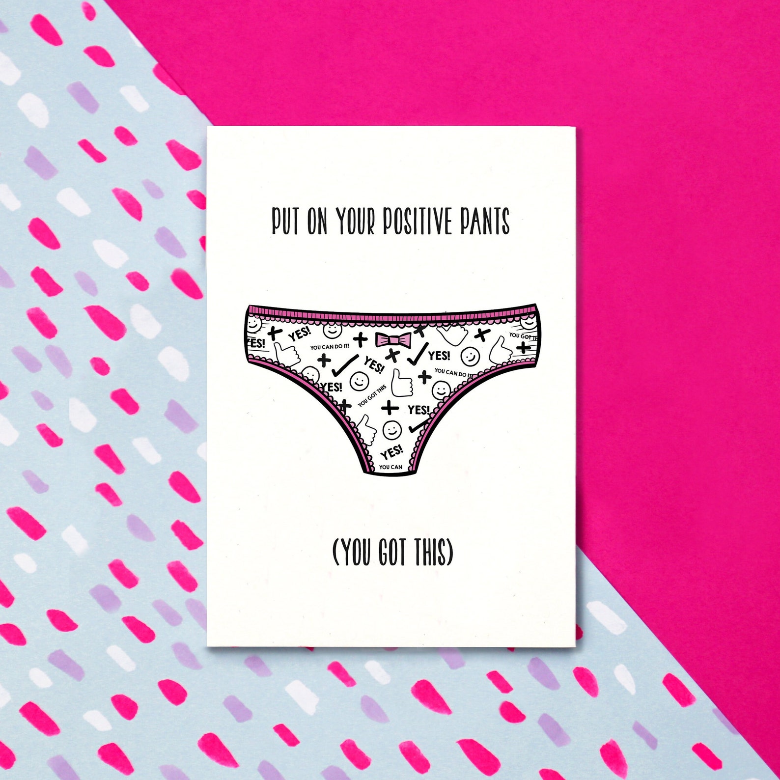 Positive Pants Card You Got This Motivational Card Card for - Etsy