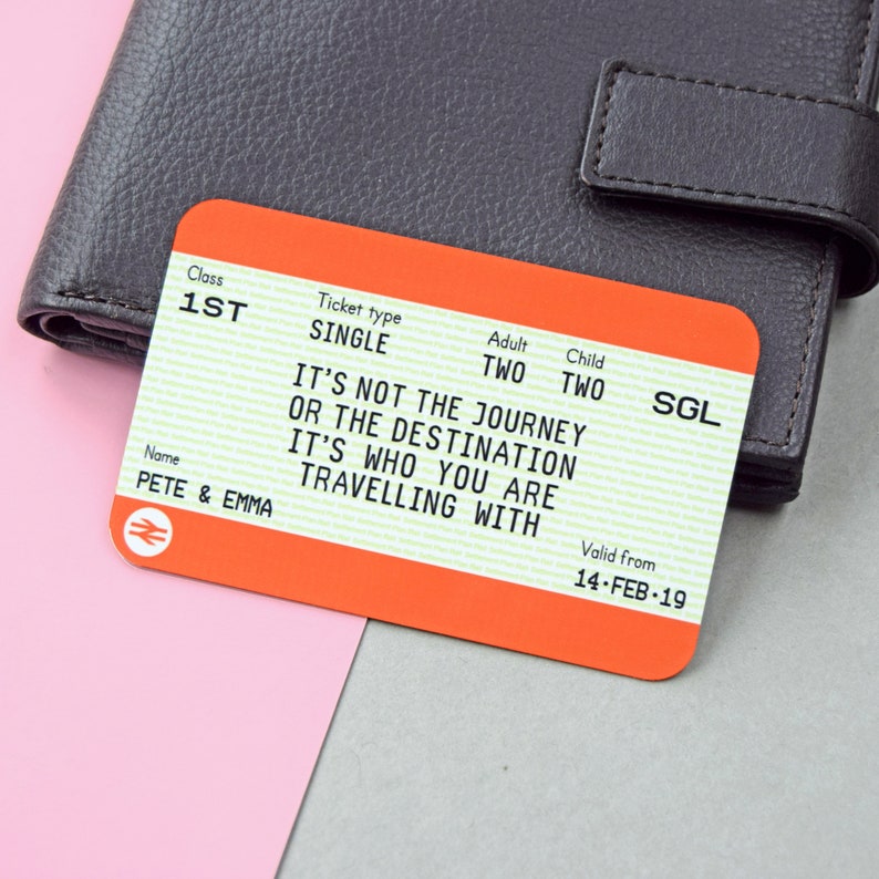 Personalised Train Ticket Wallet Insert Personalised Train - Etsy