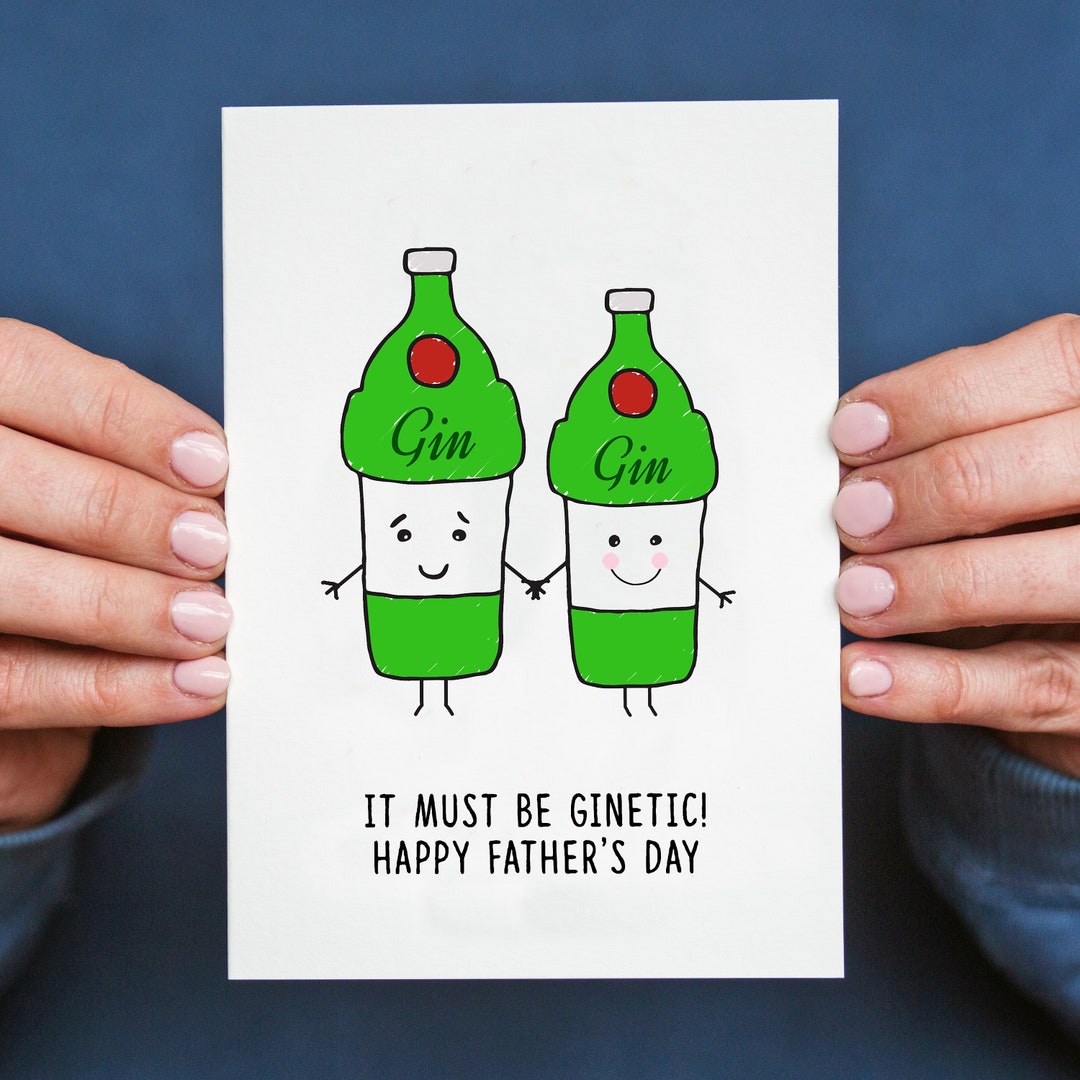 Ginetic Gin Father's Day Card, Gin Card, Gin, Father's Day Card ...