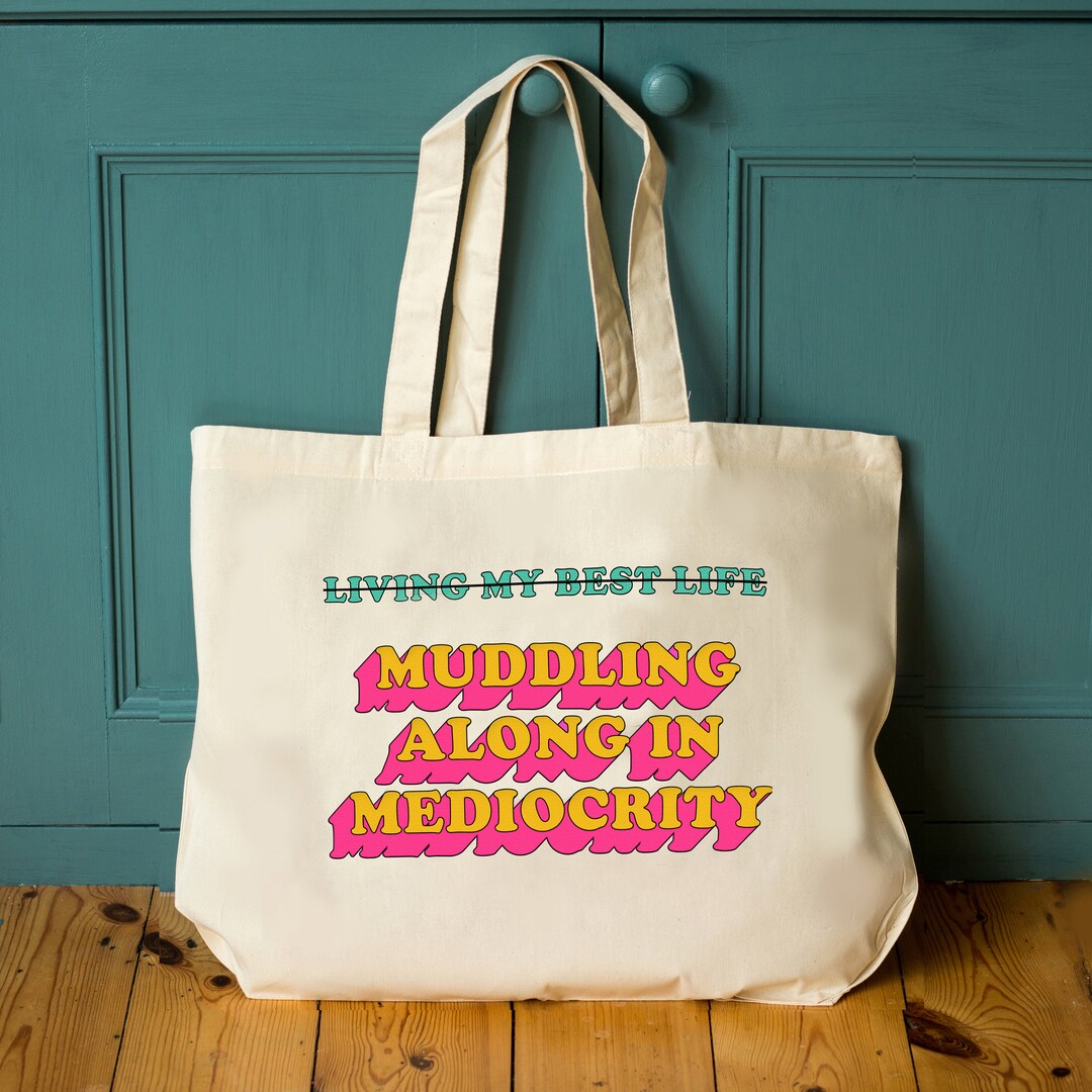 Funny Tote Bag, Anti Cliche, Living My Best Life, Funny Shopping Bag ...