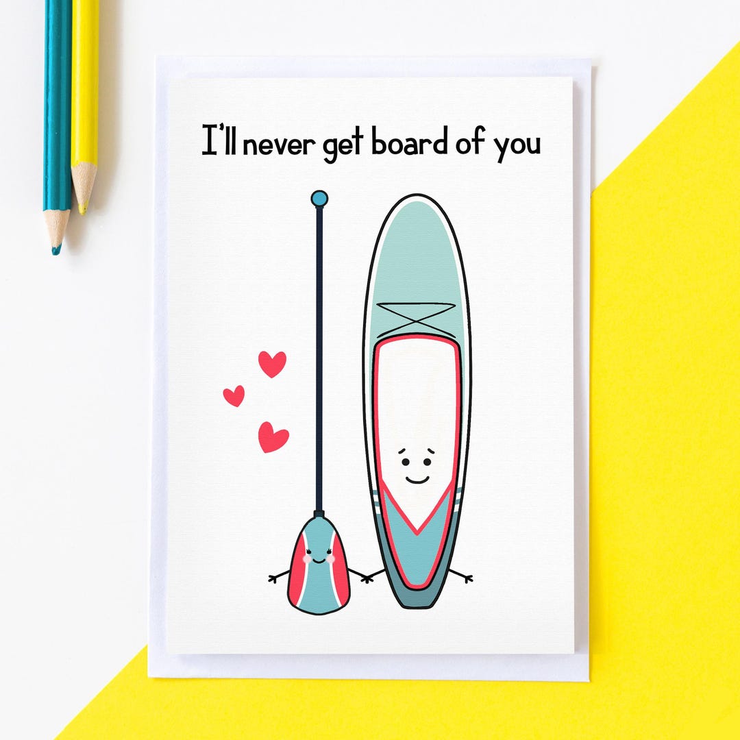 Funny Paddle Board Card for Boyfriend | Girlfriend | Husband | Wife ...