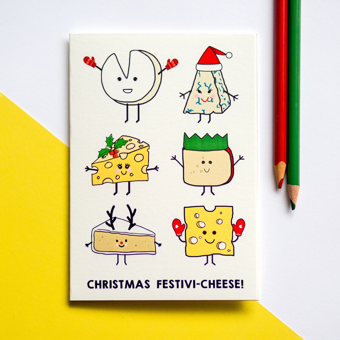 Funny Cheese Christmas Card, Funny Holiday Card, Cheese, Christmas Card ...