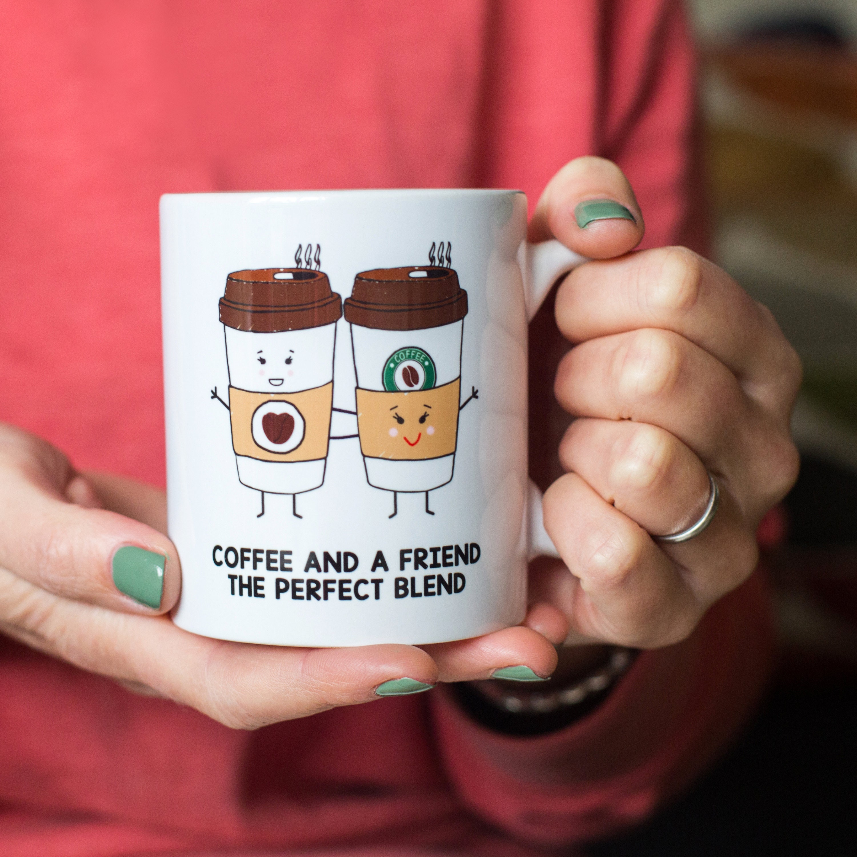 Coffee and a Friend Mug Best Friend Mug Friendship Quote - Etsy UK