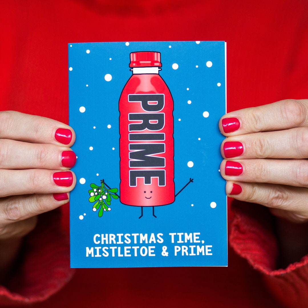 Funny Prime Hydration Drink Christmas Card - Christmas Card for Brother ...