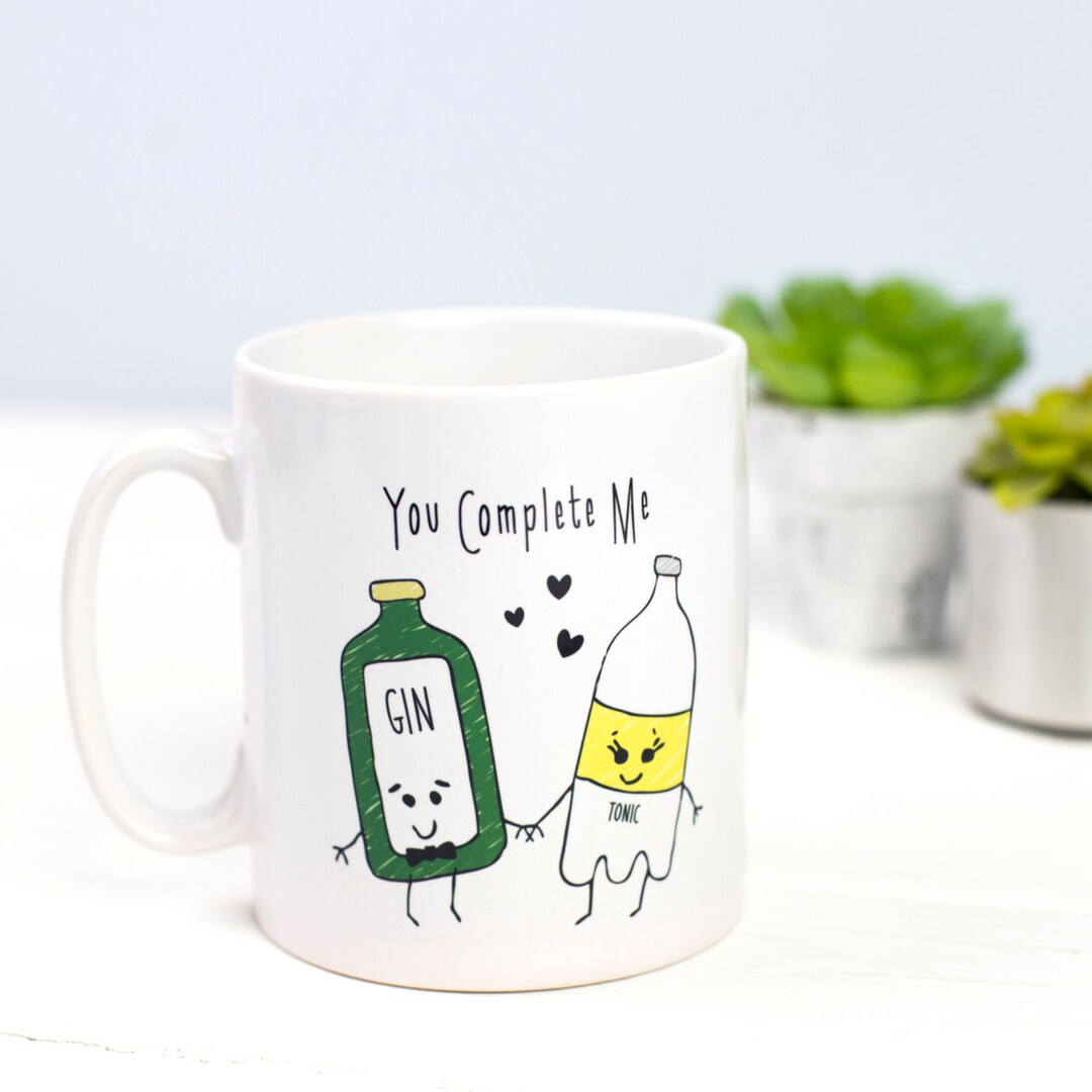 Gin Mug Funny Mug Gin Mug Couple Gift Love Illustration - Etsy UK