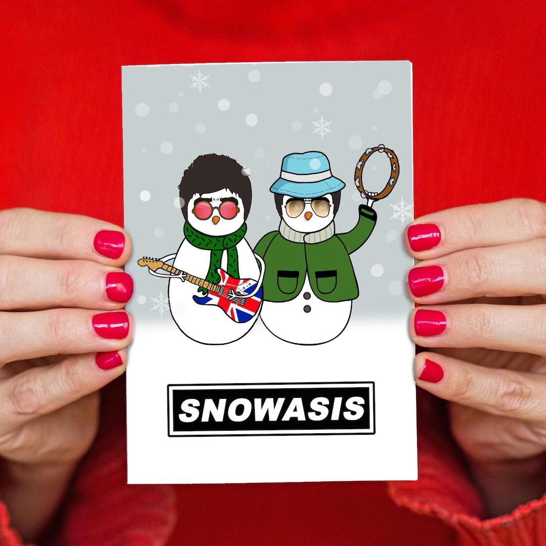 Funny Oasis Christmas Card, Liam & Noel Christmas Card, Funny Music ...
