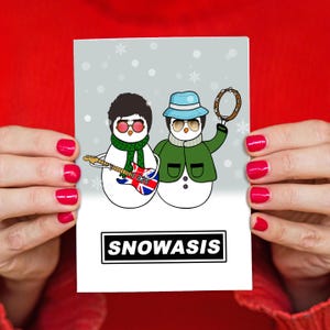 Funny Oasis Christmas Card, Liam & Noel Christmas Card, Funny Music ...