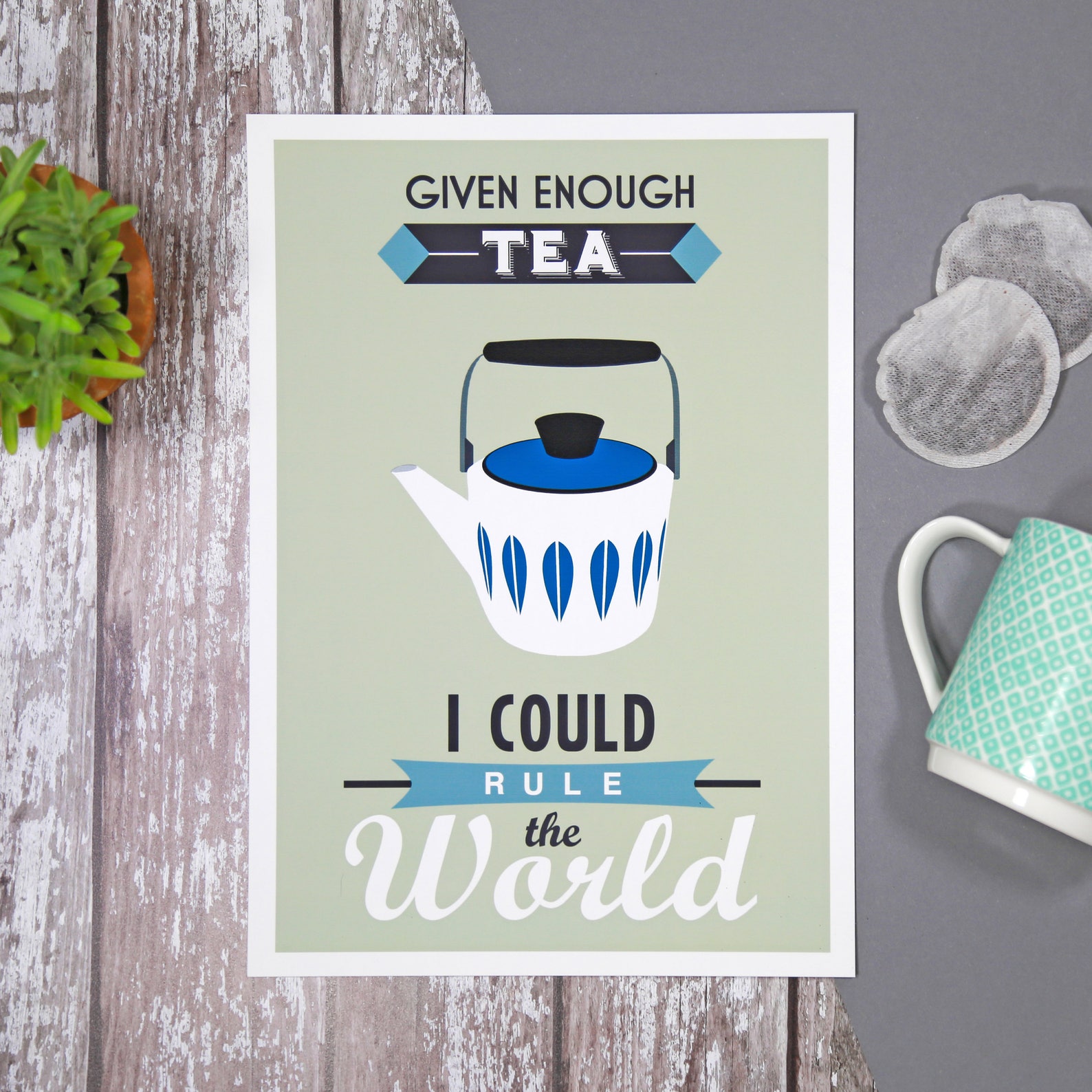 Tea Kitchen Art Tea Poster Tea Print Retro Tea Print Tea | Etsy