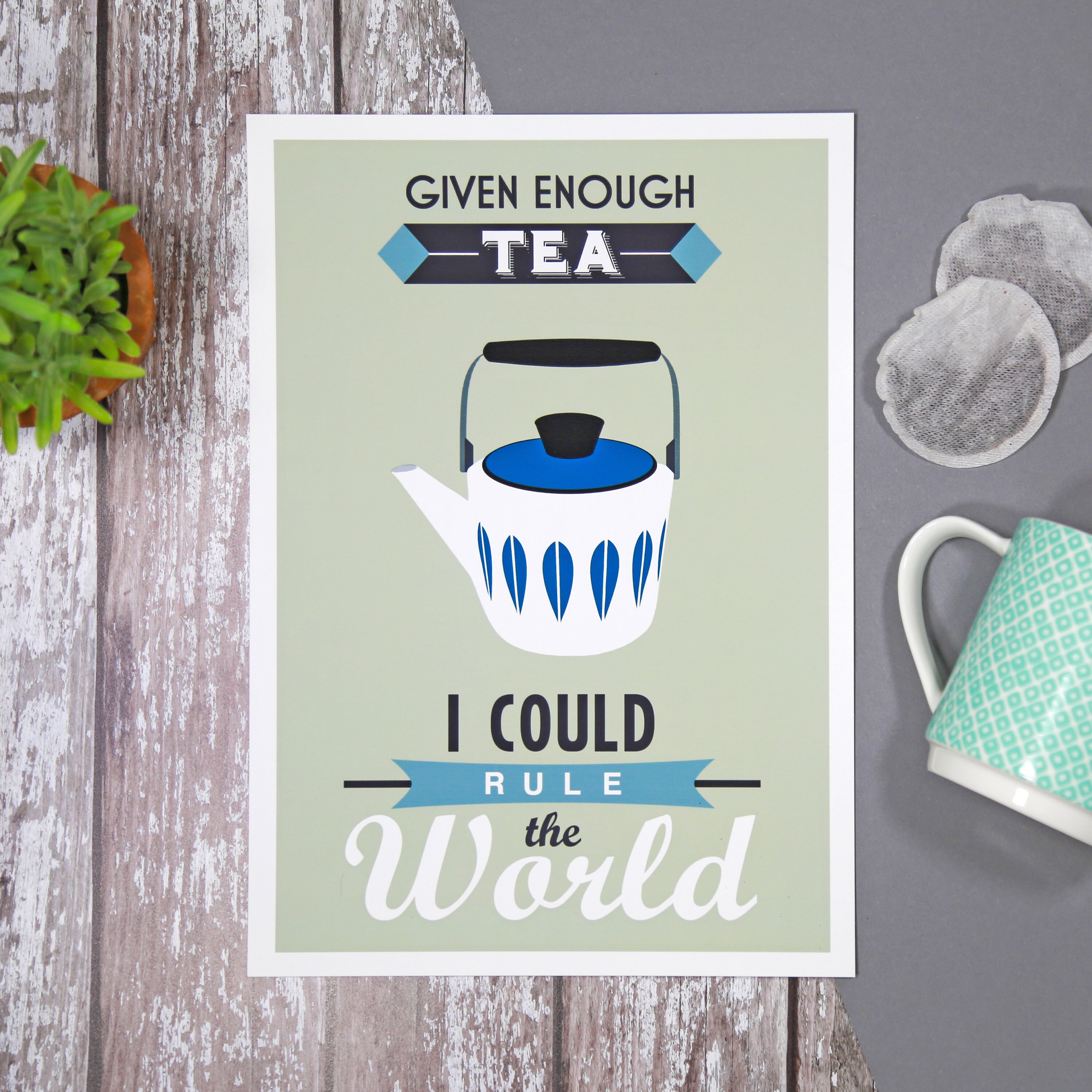 Tea Kitchen Art Tea Poster Tea Print Retro Tea Print Tea | Etsy