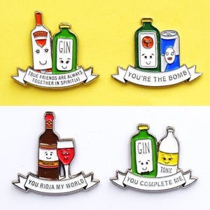 Vodka Enamel Pin, Vodka Pin, Best Friend Gift, Friendship Pin, Vodka ...