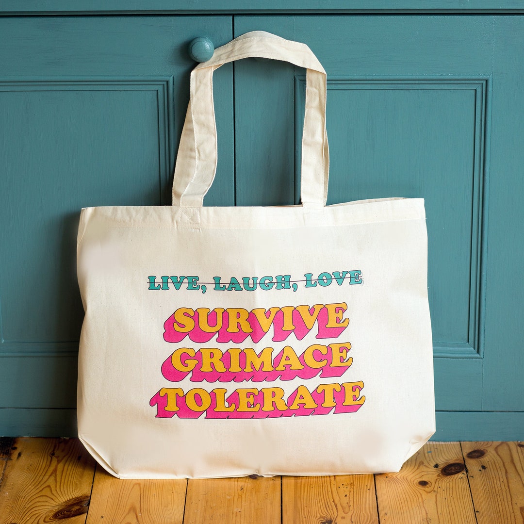 Funny Tote Bag, Anti Cliche, Live Laugh Love, Funny Shopping Bag, Funny ...