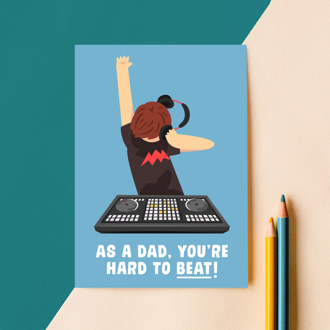 DJ Card for Dad, DJ Father's Day Card, Card for Music Loving Dad, Card ...