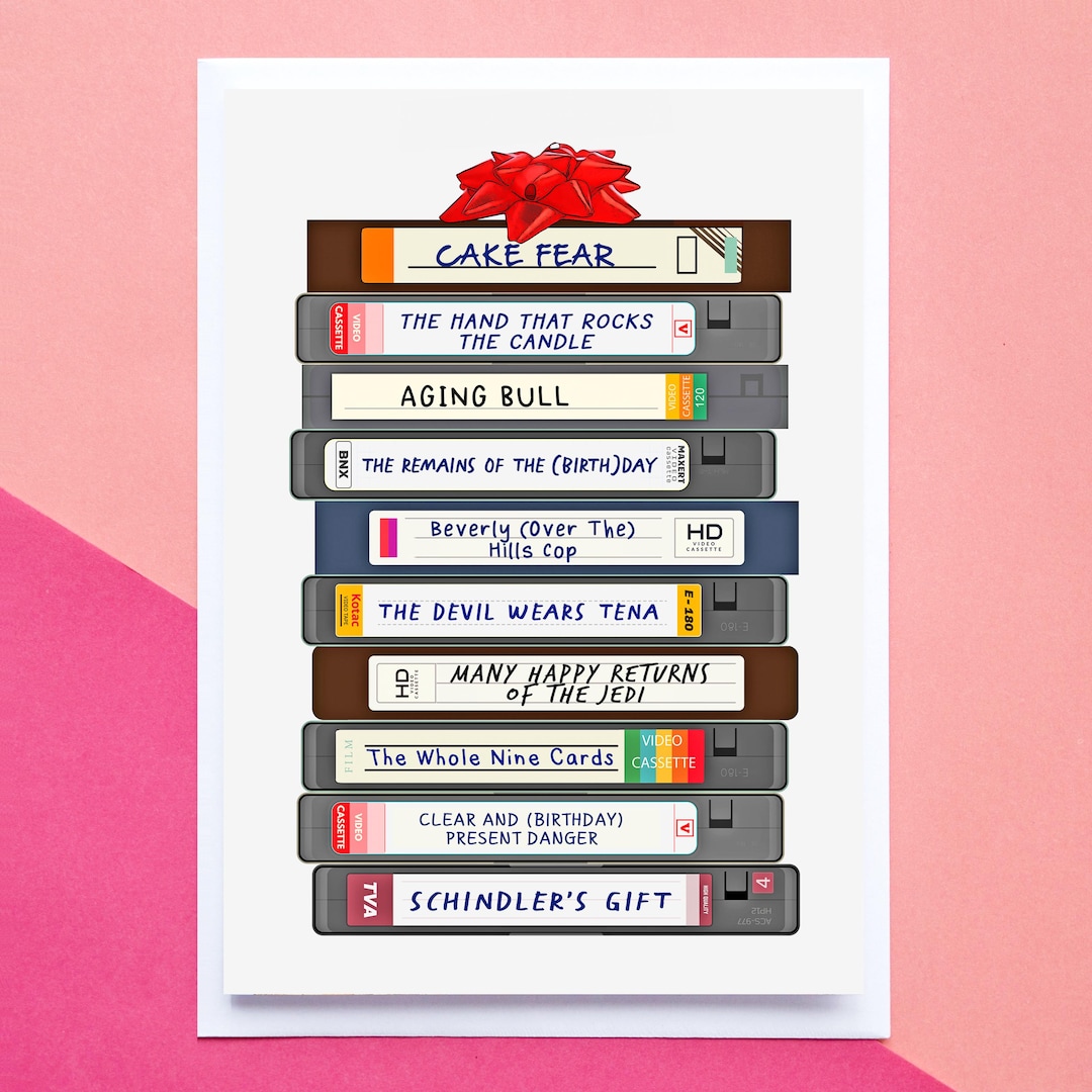 Funny Movie Puns Birthday Card, Funny Film Title Puns Birthday Card ...