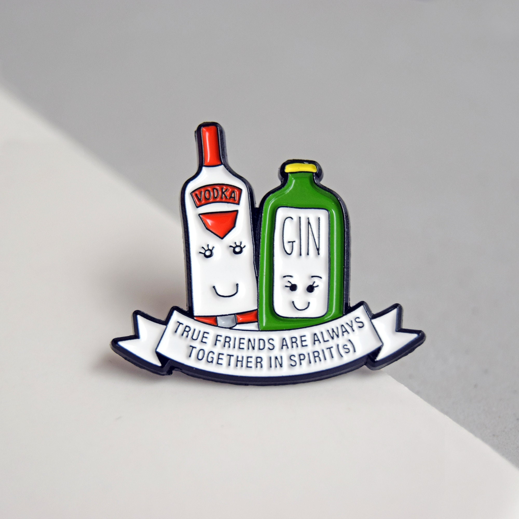 Vodka and Gin Enamel Pin, Gin Pin, Best Friend Gift, Friendship Pin ...