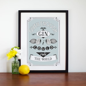 Funny Gin Quote Print, Gin Quote, Gin and Tonic, Gin, Gin Poster, Gin ...