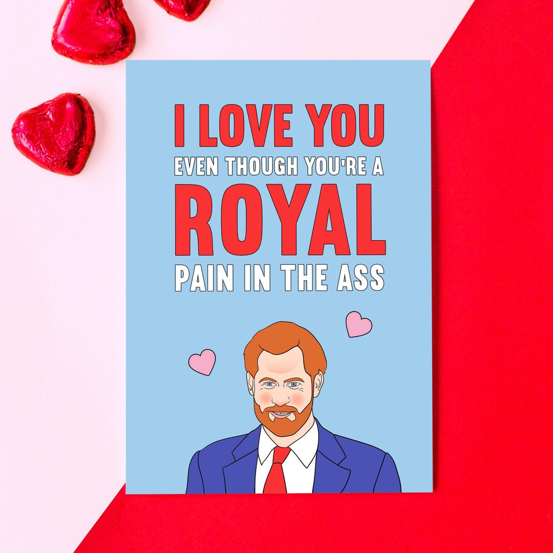 Funny Prince Harry Card, Funny Card for Partner, Funny Anniversary Card ...