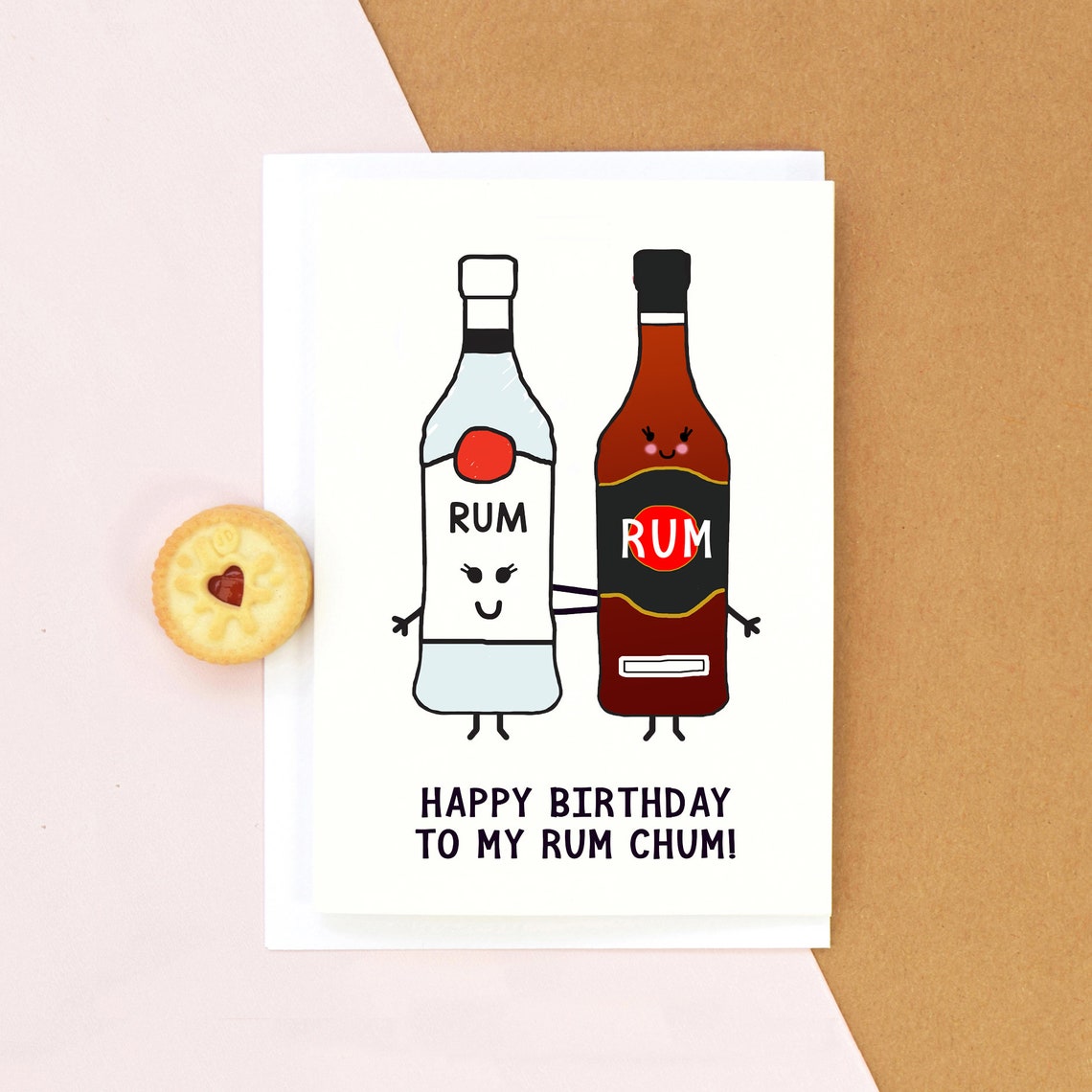 Rum Chums Birthday Card for Friend, Rum Birthday Card, BFF, Best Friend ...