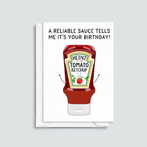 Funny Tomato Ketchup Birthday Card - Birthday Card - Funny Birthday ...