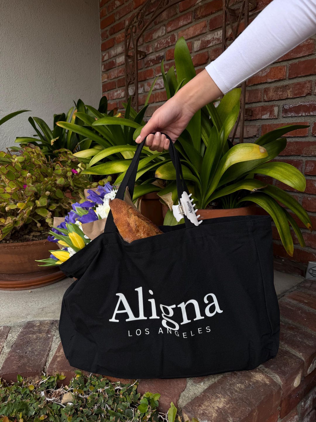 Black Canvas Tote Bag – Alignment Affirmation, Pilates Gym Bag - Etsy