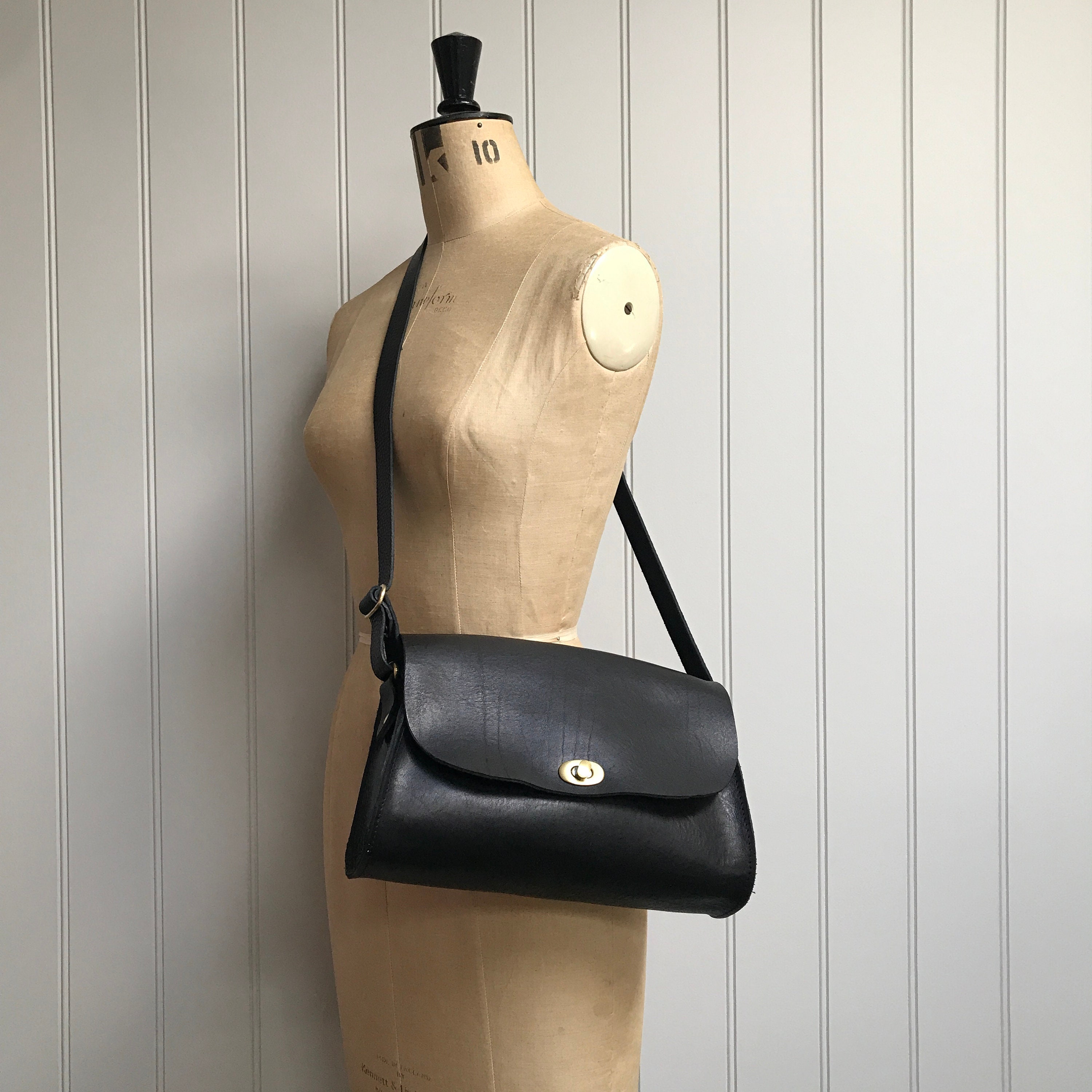 Black Satchel Bag - Etsy UK