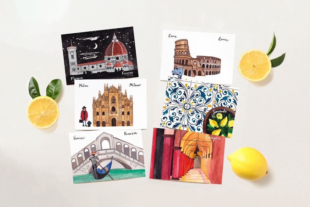 Italian Cities Individual Postcards - Etsy