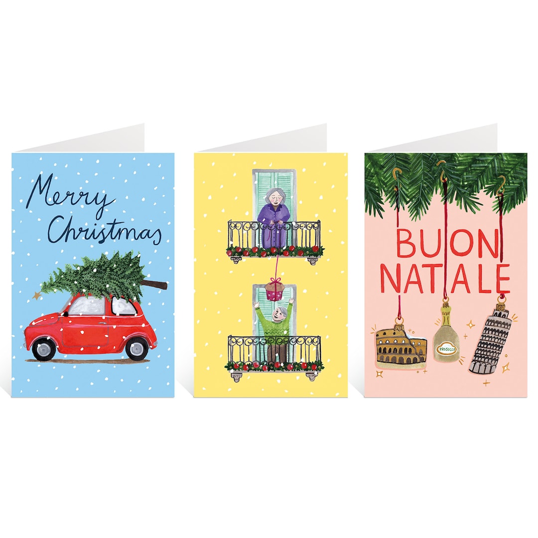 Italian Christmas Card Pack - Etsy