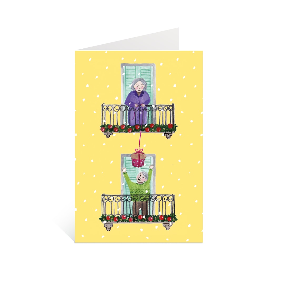 Italian Balcony Scene Christmas Card Pack - Etsy