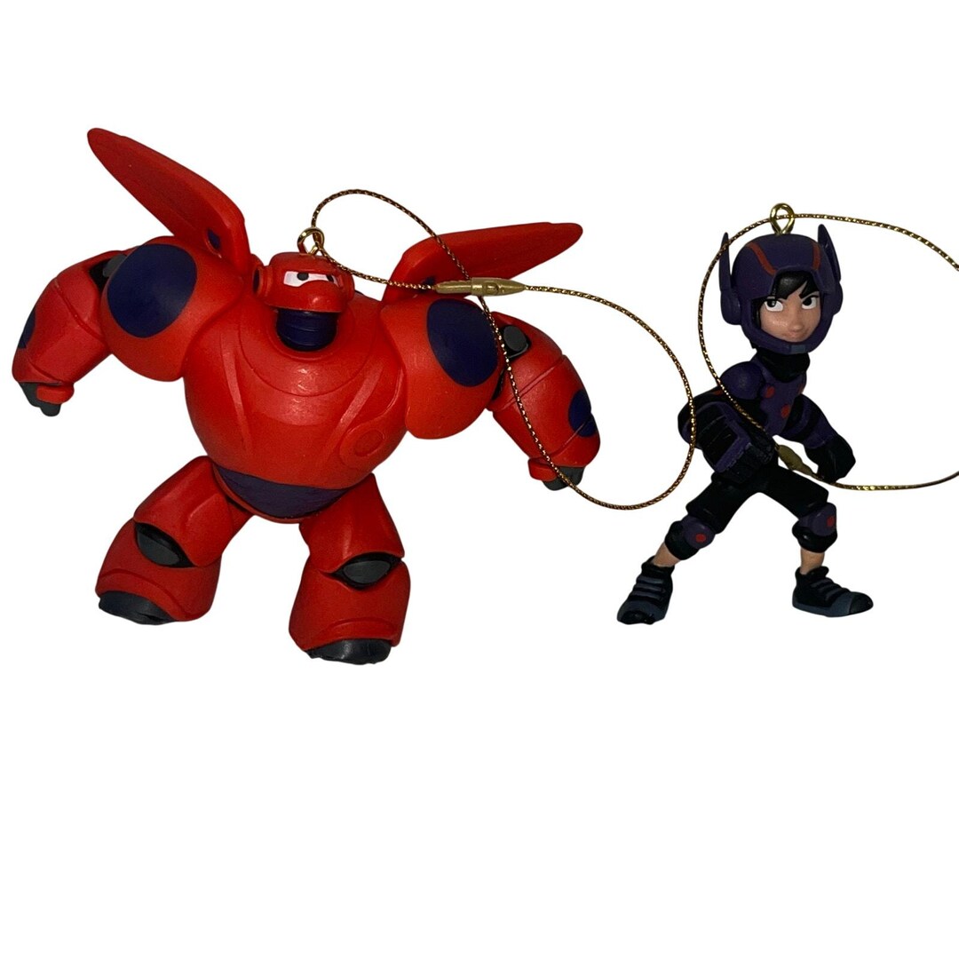 Disney Big Hero 6 Baymax & Hiro Hamada Christmas Ornament Set Figure ...