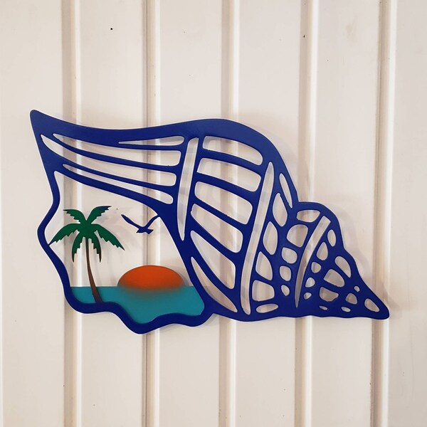 Metal and Seashell Wall Decor - Etsy