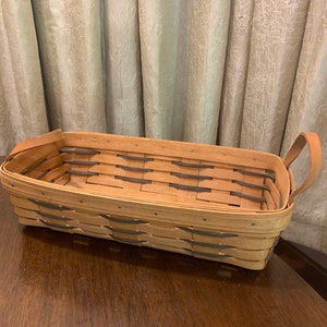 Longaberger Large Bread Bakery Heartland Basket Blue Weaves EUC - Etsy