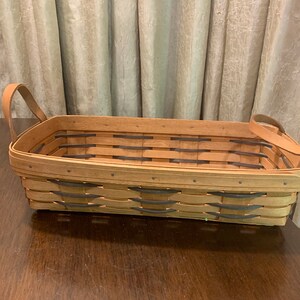 Longaberger Large Bread Bakery Heartland Basket Blue Weaves EUC - Etsy